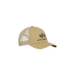 Trucker Cap Alpha Industries "Basic Trucker Cap", Herren, Gr. onesize, beige (sand), Baumwolle, Caps