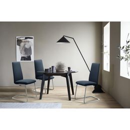 Polsterstuhl stressless "Laurel", blau (blau dinamica, chrom gl&auml;nzend), B:53cm H:105cm T:60cm, Microfaser DINAMICA (88% Polyester, 12% Polyurethan), St&uuml;hle, Polsterstuhl, High Back, Gr&ouml;&szlig;e M, mit Beinen aus Stahl in Chrom gl&auml;nzend