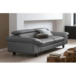 2-Sitzer Home Affaire "Pilot", grau (fango), B:202cm T:108cm, Sofas, Big-Sofa mit Kopfteilverstellung