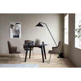 Polsterstuhl stressless "Laurel", braun (braun batick, chrom gl&auml;nzend), B:58cm H:92cm T:59cm, Leder BATICK: BATICK ist ein leicht korrigiertes, durchgef&auml;rbtes und genarbtes M&ouml;belleder, bei dem die meisten Unebenheiten und Spuren in der Regel entfernt wurden., St&uuml;hle, Polsterstuhl, Low Back mit Armlehne, Gr&ouml;&szlig;e L, mit Beinen aus Stahl in Chrom gl&auml;nzend
