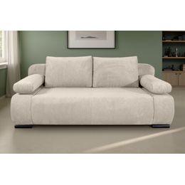 Schlafsofa Collection AB "Moritz", natur, B:200cm H:85cm T:98cm, 100%Polyester, Sofas, Schlafsofa, mit Bettfunktion und Bettkasten, komfortabler Federkern, Topseller