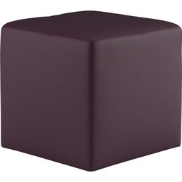 Hocker COTTA "Cuby", braun (coffee), B:40cm H:40cm T:40cm, 64% POLYURETHAN (PU) / 25% POLYESTER (PES) / 11% BAUMWOLLE (CO), Hocker, Hocker, Sitzw&uuml;rfel, Cube, Sitzhocker