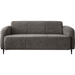 3-Sitzer Home Affaire "Marone", grau (grau, braun), B:185cm H:76cm T:90cm, 100% Polyester, Sofas