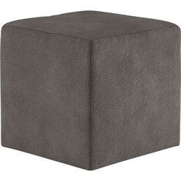 Hocker COTTA "Cuby", grau (stone), B:40cm H:40cm T:40cm, 96% POLYESTER (PES) / 4% POLYAMID (PA), Hocker, Hocker, Sitzw&uuml;rfel, Cube, Sitzhocker