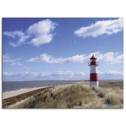 Leinwandbild Artland "Leuchtturm Sylt", blau (farbe bild(er): blau3), B:80cm H:60cm, Bilder, Leinwandbild, als Leinwandbild, Poster in verschied. Gr&ouml;&szlig;en