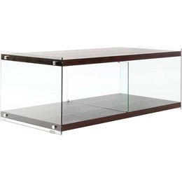 TV-Schrank Kayoom "TV-Tisch Elementary, eckige Form, viel Ablagefl&auml;che", braun (dunkelbraun), B:120cm H:45cm T:60cm, Schr&auml;nke, TV-Tisch, geh&auml;rtetes Glas, pflegeleicht