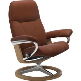 Relaxsessel stressless "Consul", braun (copper paloma), B:78cm H:97cm T:70cm, Leder BATICK: BATICK ist ein leicht korrigiertes, durchgef&auml;rbtes und genarbtes M&ouml;belleder, bei dem die meisten Unebenheiten und Spuren in der Regel entfernt wurden.;Leder PALOMA: PALOMA ist ein durchgef&auml;rbtes Semianilin-M&ouml;belleder mit nat&uuml;rlicher Narbung.;ROHLEDER Stoff Q2 FARON: Ein fester zuverl&auml;ssiger Boucl&eacute; mit einem