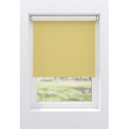 Rollo my home "Ina", gelb (gelb, gelb, wei&szlig;), B:60cm H:190cm, Polyester, Rollos, wei&szlig;e R&uuml;ckseite, Klemmfix oder Schraubmontage