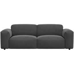 2,5-Sitzer FLEXLUX "Lucera Sofa, super bequem durch hochwertigen Sitzaufbau mit Kaltschaum", grau (dervit grau), B:219cm H:73cm T:102cm, 100% Polyester, Sofas, modern & anschmiegsam, Designsofa
