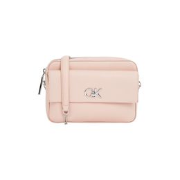 Umh&auml;ngetasche Calvin Klein "CK CAMERA BAG W/POCKET", Damen, Gr. B/H/T: 21cm x 15cm x 6cm, rosa (rose), Lederimitat, Polyester, Taschen Umh&auml;ngetasche, Abendtasche, Schulterriemen Gliederkette, Schultertasche mit CK-Logo