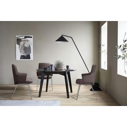 Polsterstuhl stressless "Laurel", braun (chocolate paloma, chrom gl&auml;nzend), B:58cm H:92cm T:59cm, Leder PALOMA: PALOMA ist ein durchgef&auml;rbtes Semianilin-M&ouml;belleder mit nat&uuml;rlicher Narbung., St&uuml;hle, Polsterstuhl, Low Back mit Armlehne, Gr&ouml;&szlig;e L, mit Beinen aus Stahl in Chrom gl&auml;nzend
