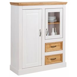 Highboard OTTO HOME "Selma", wei&szlig; (wei&szlig;, beize), B:100cm H:120cm T:38cm, Sideboards, Highboard, Vitrine, Breite 100 cm
