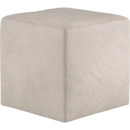 Hocker COTTA "Cuby", beige, B:40cm H:40cm T:40cm, 100% Polyester, Hocker, Hocker, Sitzw&uuml;rfel, Cube, Sitzhocker