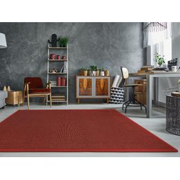 Sisalteppich Dekowe "Mara S2 mit Bord&uuml;re Spezial", rot (rot, meliert), B:220cm H:5mm L:280cm, Sisal, Teppiche, Sisalteppich, 100% Sisal, auch als L&auml;ufer, Wohnzimmer