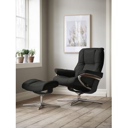 Relaxsessel stressless "Mayfair", schwarz (schwarz batick), B:79cm H:102cm T:73cm, Leder BATICK: BATICK ist ein leicht korrigiertes, durchgef&auml;rbtes und genarbtes M&ouml;belleder, bei dem die meisten Unebenheiten und Spuren in der Regel entfernt wurden., Sessel, Relaxsessel, mit Cross Base, Gr&ouml;&szlig;e S, M & L, Holzakzent Schwarz