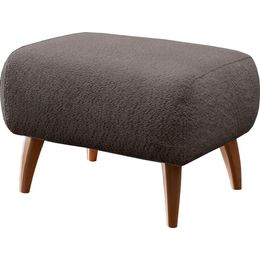 Hocker Home Affaire "Baggio", grau (anthrazit), B:63cm H:45cm T:63cm, 100% Polyester, Hocker, Hocker, mit Holzf&uuml;&szlig;en