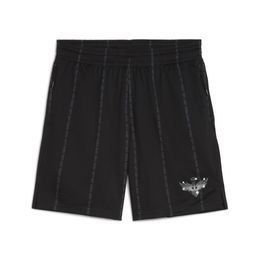 Shorts Puma "Melo Alwayz On 1 7" Basketballshorts Herren", Gr. 4XL, Normalgr&ouml;&szlig;en, schwarz team silber, Obermaterial: 100% Polyester; Taschenfutter: 100% Polyester, unifarben, relaxed fit, Hosen Shorts