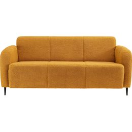 3-Sitzer Home Affaire "Marone", gelb, B:185cm H:76cm T:90cm, Luxus-Microfaser weich 100% Polyester;Struktur fein 100% Polyester, Sofas