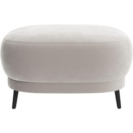 Sit & More Polsterhocker SIT & MORE "Blues", grau (anthrazit), B:90cm H:49cm T:90cm, 100% Polyester, Hocker, Polsterhocker, mit Metallf&uuml;&szlig;en, schwarz-matt