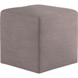 Hocker COTTA "Cuby", grau (taupe), B:40cm H:40cm T:40cm, 100% Polyester, Hocker, Hocker, Sitzw&uuml;rfel, Cube, Sitzhocker