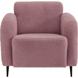 Cocktailsessel Home Affaire "Marone", rosa, B:85cm H:76cm T:90cm, Luxus-Microfser weich 100% Polyester;Struktur fein 100% Polyester, Sessel, Cocktailsessel, auch als 2-Sitzer und 3-Sitzer erh&auml;ltlich