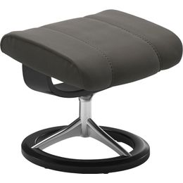 Fu&szlig;hocker stressless "Consul", grau (metal grau paloma), B:54cm H:41cm T:39cm, Leder BATICK: BATICK ist ein leicht korrigiertes, durchgef&auml;rbtes und genarbtes M&ouml;belleder, bei dem die meisten Unebenheiten und Spuren in der Regel entfernt wurden.;Leder PALOMA: PALOMA ist ein durchgef&auml;rbtes Semianilin-M&ouml;belleder mit nat&uuml;rlicher Narbung.;ROHLEDER Stoff Q2 FARON: Ein fester zuverl&auml;ssiger Boucl&eacute; mit eine