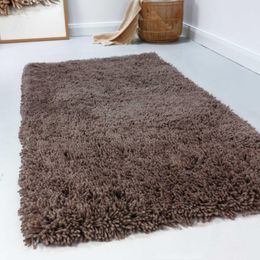 Wollteppich Esprit "Seattle Shag, ESP-26391", grau (taupe), B:90cm H:50mm L:160cm, Wolle, Teppiche, modern, flauschig aus Schurwolle, pflegeleicht, Wohn-, Schlafzimmer