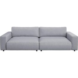 Big-Sofa Musterring "LUCIA", grau (stone bax), B:252cm H:81cm T:124cm, Flachgewebe FLORIS (100% Polyester);Flachgewebe VALMONT (60% Baumwolle/ 40% Leinen);Microfaser CRONA (100% Polyester), Sofas, Big-Sofa, in vielen Qualit&auml;ten und 4 unterschiedlichen N&auml;hten, 2,5-Sitzer