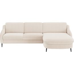 Sit & More Ecksofa SIT & MORE "Soul L-Form", beige, B:280cm H:90cm T:182cm, 100% Polyester, Sofas, Ecksofa, wahlweise mit Bettfunktion und Bettkasten oder Schubkasten