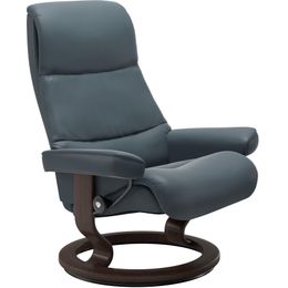 Relaxsessel stressless "View", blau (atlantic blau batick), B:78cm H:105cm T:78cm, Leder BATICK: BATICK ist ein leicht korrigiertes, durchgef&auml;rbtes und genarbtes M&ouml;belleder, bei dem die meisten Unebenheiten und Spuren in der Regel entfernt wurden.;Leder PALOMA: PALOMA ist ein durchgef&auml;rbtes Semianilin-M&ouml;belleder mit nat&uuml;rlicher Narbung.;ROHLEDER Stoff Q2 FARON: Ein fester zuverl&auml;ssiger Boucl&eacute; mit 