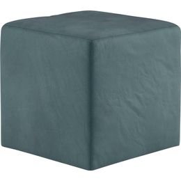 Hocker COTTA "Cuby", blau (petrol), B:40cm H:40cm T:40cm, 100% Polyester, Hocker, Hocker, Sitzw&uuml;rfel, Cube, Sitzhocker
