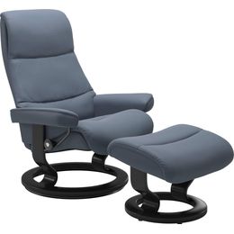 Relaxsessel stressless "View", blau (sparrow blau paloma), B:78cm H:105cm T:78cm, Leder BATICK: BATICK ist ein leicht korrigiertes, durchgef&auml;rbtes und genarbtes M&ouml;belleder, bei dem die meisten Unebenheiten und Spuren in der Regel entfernt wurden.;Leder PALOMA: PALOMA ist ein durchgef&auml;rbtes Semianilin-M&ouml;belleder mit nat&uuml;rlicher Narbung.;ROHLEDER Stoff Q2 FARON: Ein fester zuverl&auml;ssiger Boucl&eacute; mit e