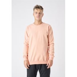 Sweatshirt Cleptomanicx "Ligull", Herren, Gr. M, orange, 100% Baumwolle, meliert, normal, Rundhals, Sweatshirts Sweatshirt, mit kleiner M&ouml;wen-Stickerei