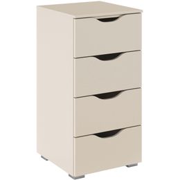 Schubkastenkommode Rauch "Kommode Sideboard Schubladenkommode Landhausstil MARLENE", beige (champagner), B:40cm H:81cm T:42cm, Holzwerkstoff, Sideboards, mit 4 ger&auml;umigen Schubladen und Soft-Close-Funktion MADE IN GERMANY