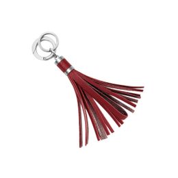 Schl&uuml;sselanh&auml;nger Gretchen "Tassel Keyring", rot (weinrot), Schl&uuml;sselanh&auml;nger, Damen, Schl&uuml;sselanh&auml;nger, aus italienischem Kalbsleder
