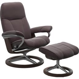 Relaxsessel stressless "Consul", rot (bordeaux paloma), B:78cm H:97cm T:70cm, Leder BATICK: BATICK ist ein leicht korrigiertes, durchgef&auml;rbtes und genarbtes M&ouml;belleder, bei dem die meisten Unebenheiten und Spuren in der Regel entfernt wurden.;Leder PALOMA: PALOMA ist ein durchgef&auml;rbtes Semianilin-M&ouml;belleder mit nat&uuml;rlicher Narbung.;ROHLEDER Stoff Q2 FARON: Ein fester zuverl&auml;ssiger Boucl&eacute; mit einem