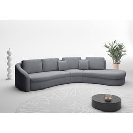 Sit & More Ecksofa SIT & MORE "Jazz L-Form", grau (stone), B:366cm H:88cm T:230cm, 100% Polyester, Sofas, Ecksofa, In weiteren Gr&ouml;&szlig;en erh&auml;ltlich