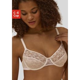 B&uuml;gel-BH Vivance, Damen, Gr. 70, Cup C, wei&szlig;, Obermaterial: 88% Polyamid, 12% Elasthan, BHs B&uuml;gel-BH, aus blumiger Spitze, im h&uuml;bschen Balconnet-Schnitt, Dessous