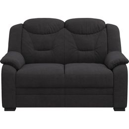 2-Sitzer COTTA "Marcus", schwarz, B:138cm H:99cm T:99cm, 100% Polyester, Sofas, Sofa mit hoher R&uuml;ckenlehne