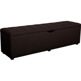 Hockerbank Home Affaire "Checked", grau (anthrazit), B:160cm H:42cm T:40cm, Struktur fein (100% Polyester) f&uuml;r Bett Classico, Piazza, Premium und Vega;Struktur (100% Polyester) f&uuml;r Bett Crato und Lucina;Struktur (60% Baumwolle, 40% Leinen) f&uuml;r Bett Kiss;Kunstleder f&uuml;r Bett Natura;Struktur (100% Polyester) f&uuml;r Bett Nordica, Hocker, mit Stauraum, Breite 120 cm und 160 cm, als Bettbank geeignet