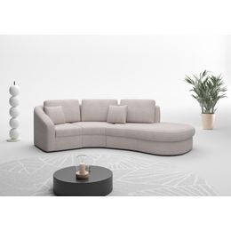 Sit & More Ecksofa SIT & MORE "Jazz L-Form", beige, B:266cm H:88cm T:230cm, 100% Polyester, Sofas, Ecksofa, In weiteren Gr&ouml;&szlig;en erh&auml;ltlich