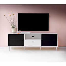 TV-Board HAMMEL FURNITURE "Mistral Fernsehschrank, Medienm&ouml;bel, H&auml;ngend", wei&szlig;, B:161,5cm H:42cm T:45cm, Sideboards, TV-Board, mit T&uuml;ren mit Akustikstoff, Kabeldurchf&uuml;hrung, Lowboard, B: 161,5 cm