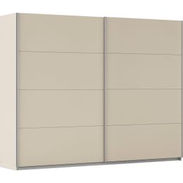 Schwebet&uuml;renschrank OTTO HOME "Kleiderschrank Schrank Garderobe Schlafzimmerschrank THANOS", beige (champagner), B:271cm H:229cm T:62cm, Holzwerkstoff, Schr&auml;nke, Schwebet&uuml;renschrank, Optional mit Spiegel, Metall-Griffleisten alufarben MADE IN GERMANY