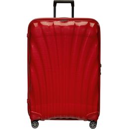 Hartschalen-Trolley Samsonite "C-LITE, verschiedene Gr&ouml;&szlig;en und Farben", Gr. B/H/T: 55cm x 81cm x 34cm 123 l, rot (chili rot), Polypropylen, unifarben, Koffer, Reisekoffer Aufgabegep&auml;ck Trolley TSA-Zahlenschloss Made in Europe