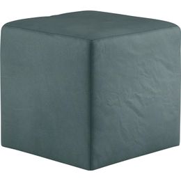 Hocker COTTA "Cuby", gr&uuml;n (schwarz petrol), B:40cm H:40cm T:40cm, 100% Polyester, Hocker, Hocker, Sitzw&uuml;rfel, Cube, Sitzhocker