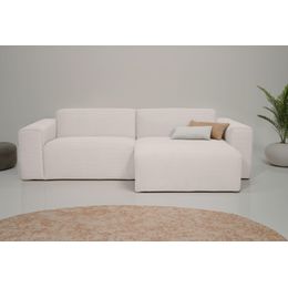Ecksofa OTTO HOME "Koa, 228 cm, L-Form, Modulsofa in Cord, Chenille, Struktur, Webstoff", beige (natural), B:228cm H:88cm T:159cm, 100% Polyester, Sofas, Ecksofa, Designsofa, weicher Lounge-Sitzkomfort, Welleunterfederung, bodentief