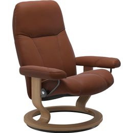 Relaxsessel stressless "Consul", braun (copper paloma), B:85cm H:100cm T:77cm, Leder BATICK: BATICK ist ein leicht korrigiertes, durchgef&auml;rbtes und genarbtes M&ouml;belleder, bei dem die meisten Unebenheiten und Spuren in der Regel entfernt wurden.;Leder PALOMA: PALOMA ist ein durchgef&auml;rbtes Semianilin-M&ouml;belleder mit nat&uuml;rlicher Narbung.;ROHLEDER Stoff Q2 FARON: Ein fester zuverl&auml;ssiger Boucl&eacute; mit eine