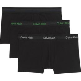 Trunk "LOW RISE TRUNK 3PK", Herren, Gr. XL (54), 3 Stk., schwarz (schwarz bodies w, blau shadow, supreme), Jersey, Obermaterial: 95% Baumwolle, 5% Elasthan, Calvin Klein Underwear, k&ouml;rpernah, Unterhosen, mit Logoschriftz&uuml;gen