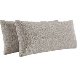 Sofakissen Home Affaire "Viva", beige (linen), B:60cm H:30cm T:8cm, 100% Polyester, Polsterauflagen, Sofakissen, 2er Kissen-Set wahlweise in zwei Gr&ouml;&szlig;en