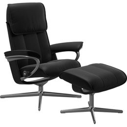 Relaxsessel stressless "Admiral", schwarz (schwarz batick), B:84cm H:100cm T:73cm, Leder BATICK: BATICK ist ein leicht korrigiertes, durchgef&auml;rbtes und genarbtes M&ouml;belleder, bei dem die meisten Unebenheiten und Spuren in der Regel entfernt wurden., Sessel, Relaxsessel, mit Cross Base, Gr&ouml;&szlig;e M & L, Holzakzent Schwarz, Topseller